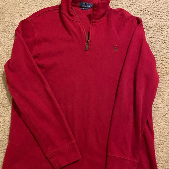 Ralph Lauren | Sweaters | Polo Ralph Lauren Red Estate Rib Zip Up ...